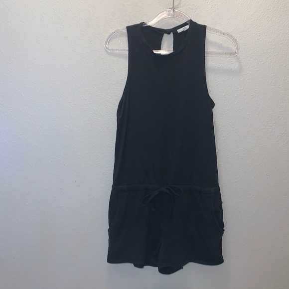 Vans | Pants & Jumpsuits | Vans Romper Black Drawstring Waist Skater ...
